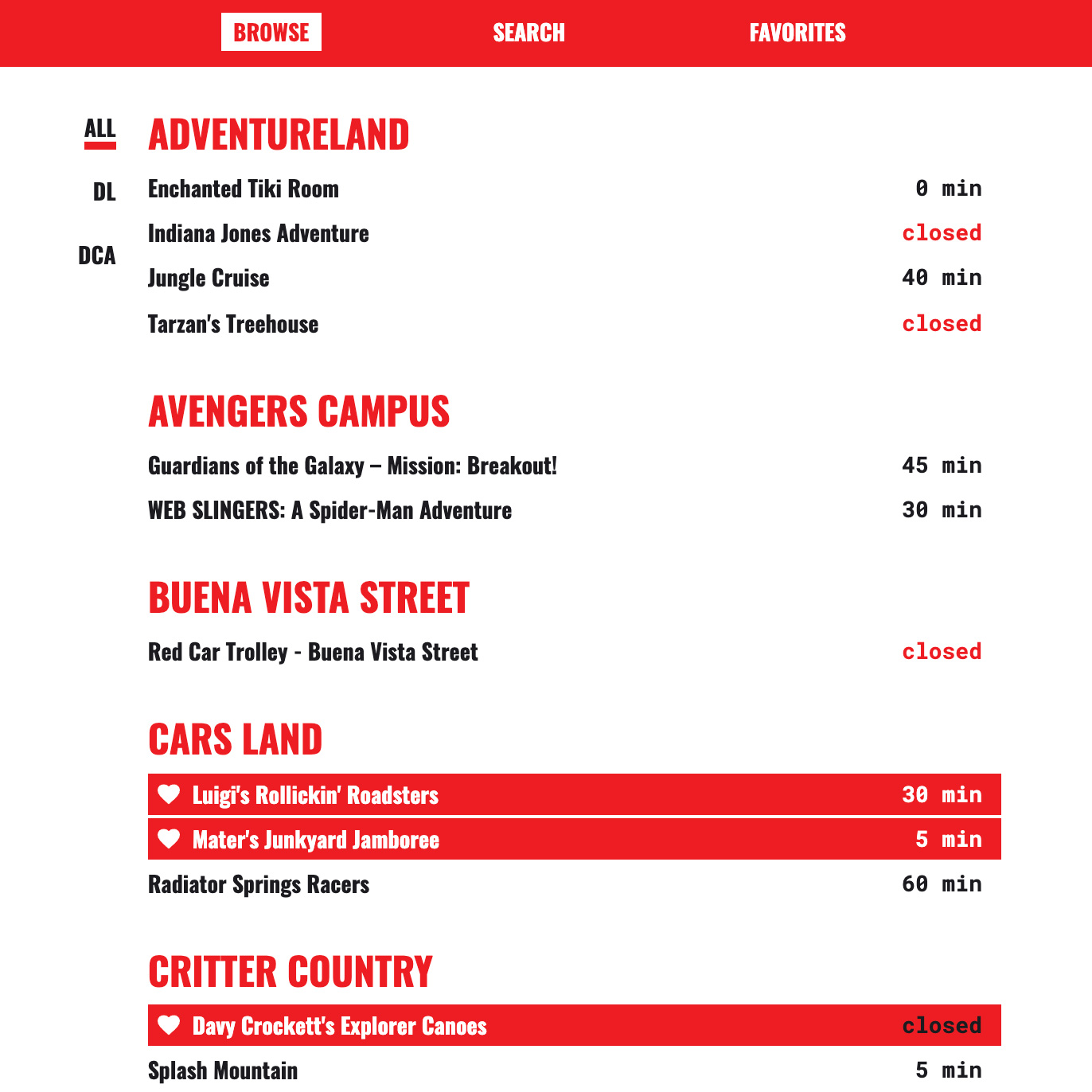 Disney Waits | Disneyland, and California Adventure Ride Wait Times